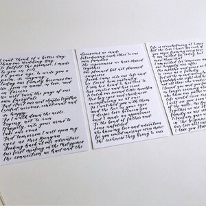 Custom Calligraphy / Handwritten Song Lyrics / Poem / Wedding | Etsy UK