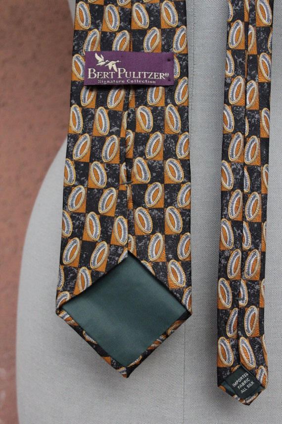 1980's BERT PULITZER Signature Collection Silk Tie - Gem