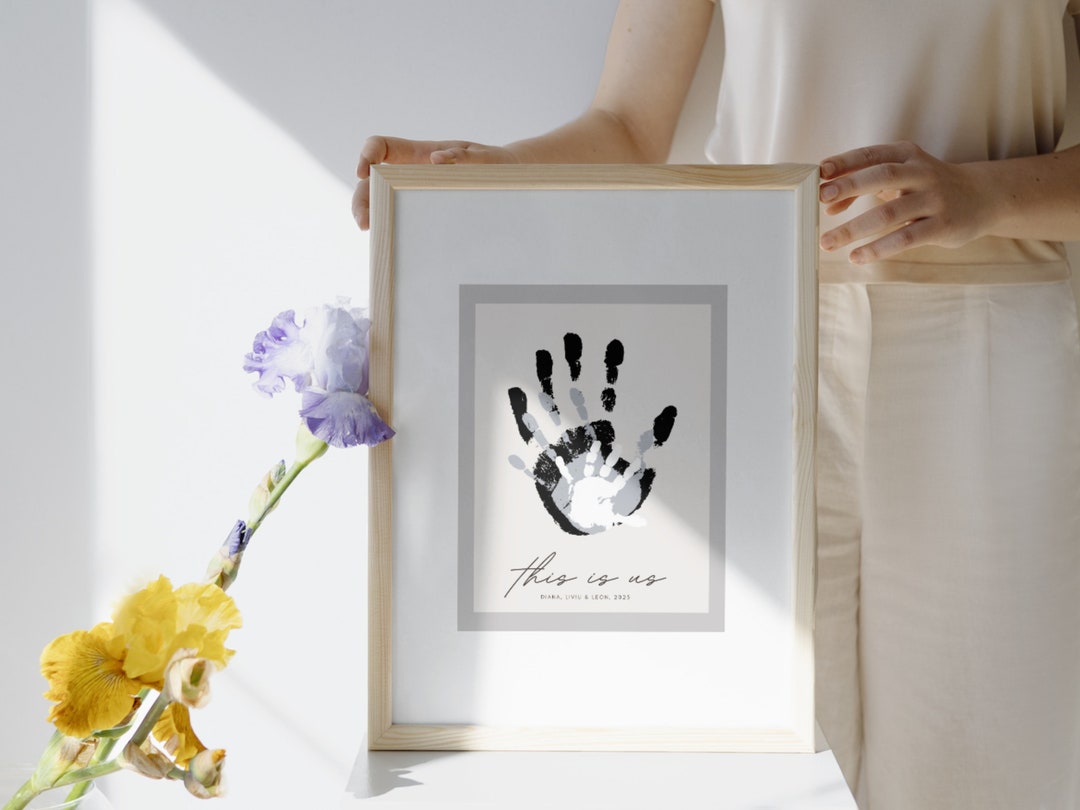 Handprint Family Picture Template Personalized With Your Names - Etsy