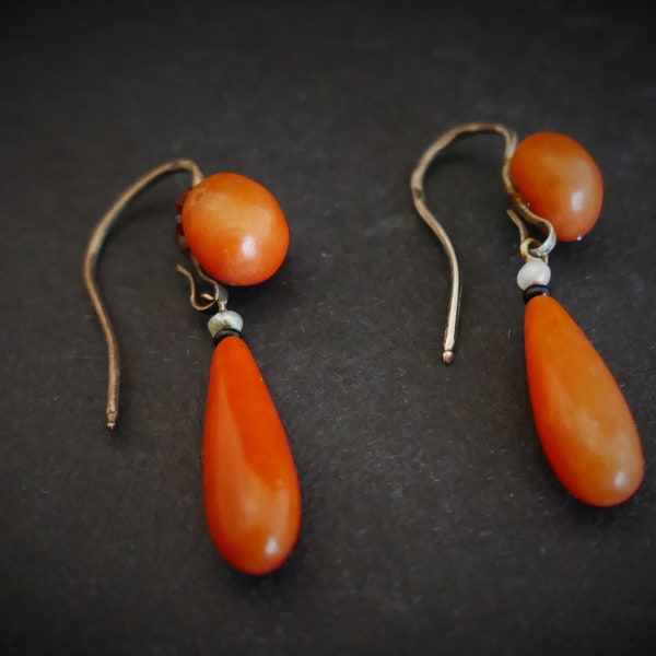 Coral Earrings - Etsy