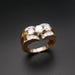 Tank Ring Decorated With Diamonds, 18 Carat Gold. - Etsy