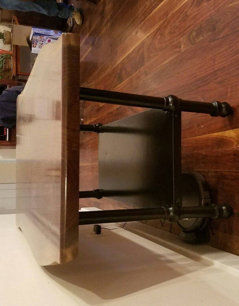 Live Edge Black Walnut Table Book Matched Steam Punk Table - Etsy