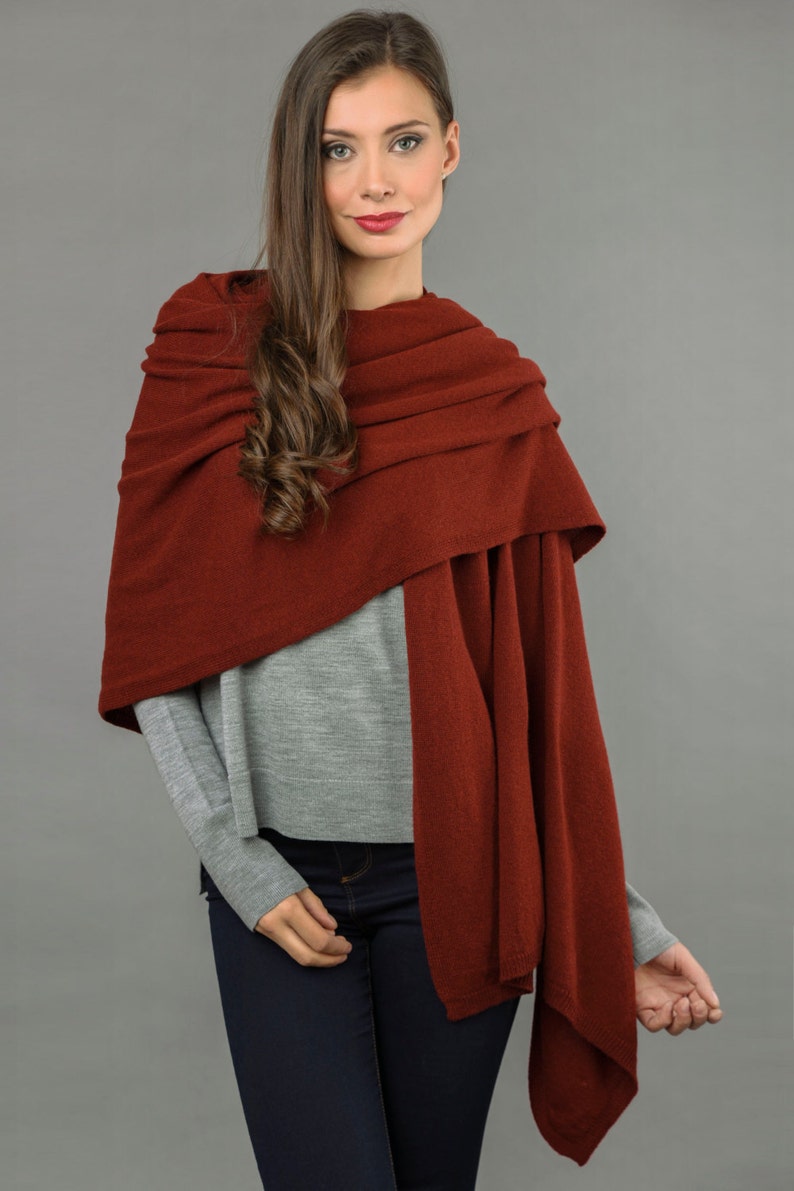 Cashmere Wrap Scarf Shawl Travelwrap Super Soft 2ply Knitted Oversize ...