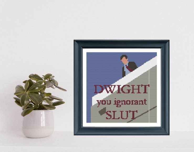 8x8 Cross Stitch Pattern the Office Michael Scott - Etsy