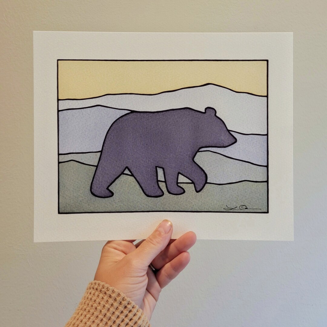PRINT Blue Ridge Bear - Etsy