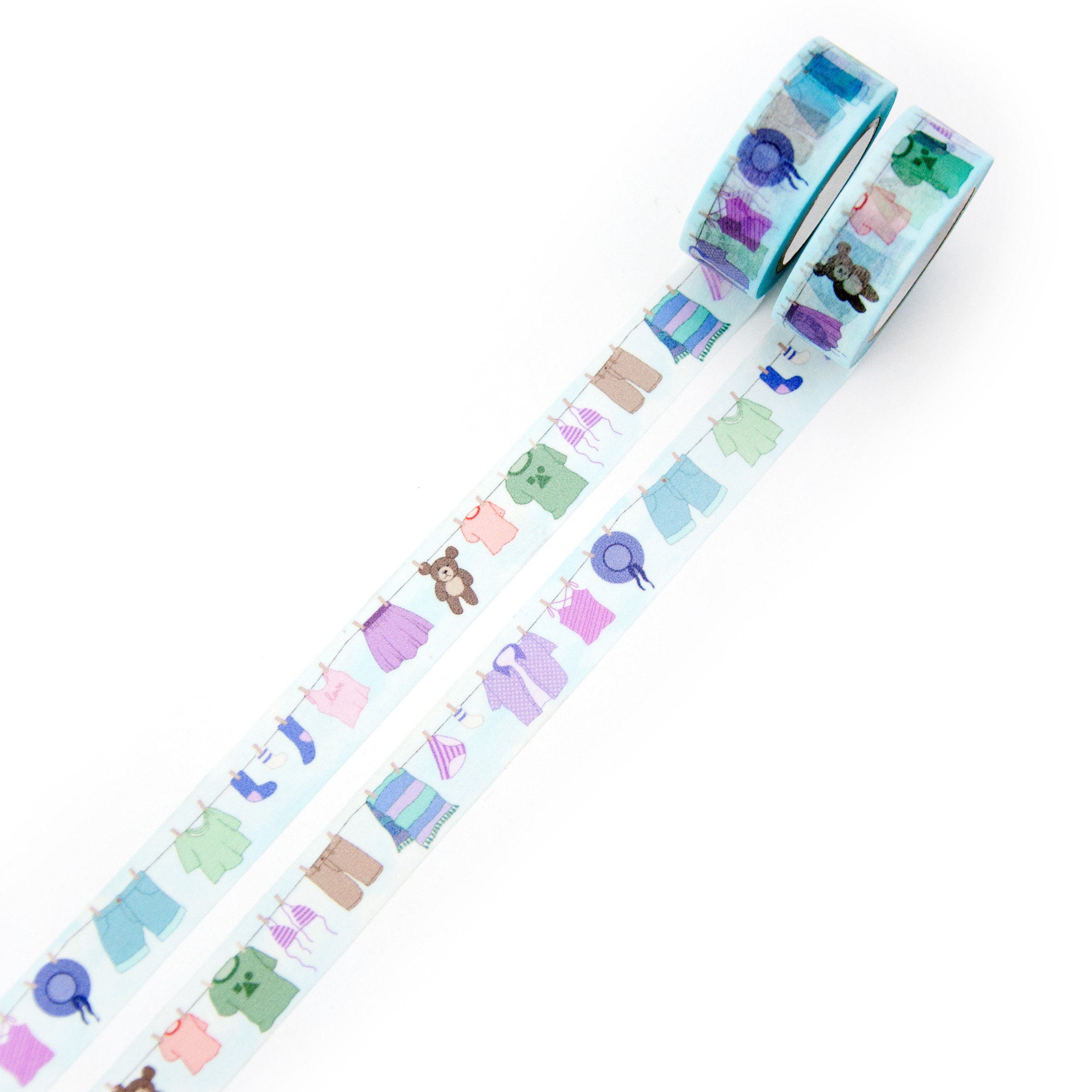 Laundry Line Washi Tape 15mmx10m - Summer Laundry Day - Clothesline in ...