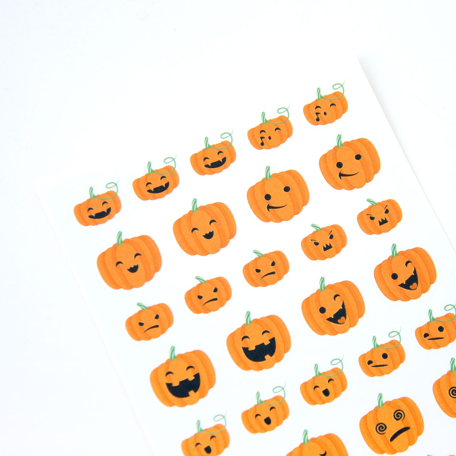 Pumpkin Patch Emoji Deco Sticker Sheet Cute Emoji Planner | Etsy