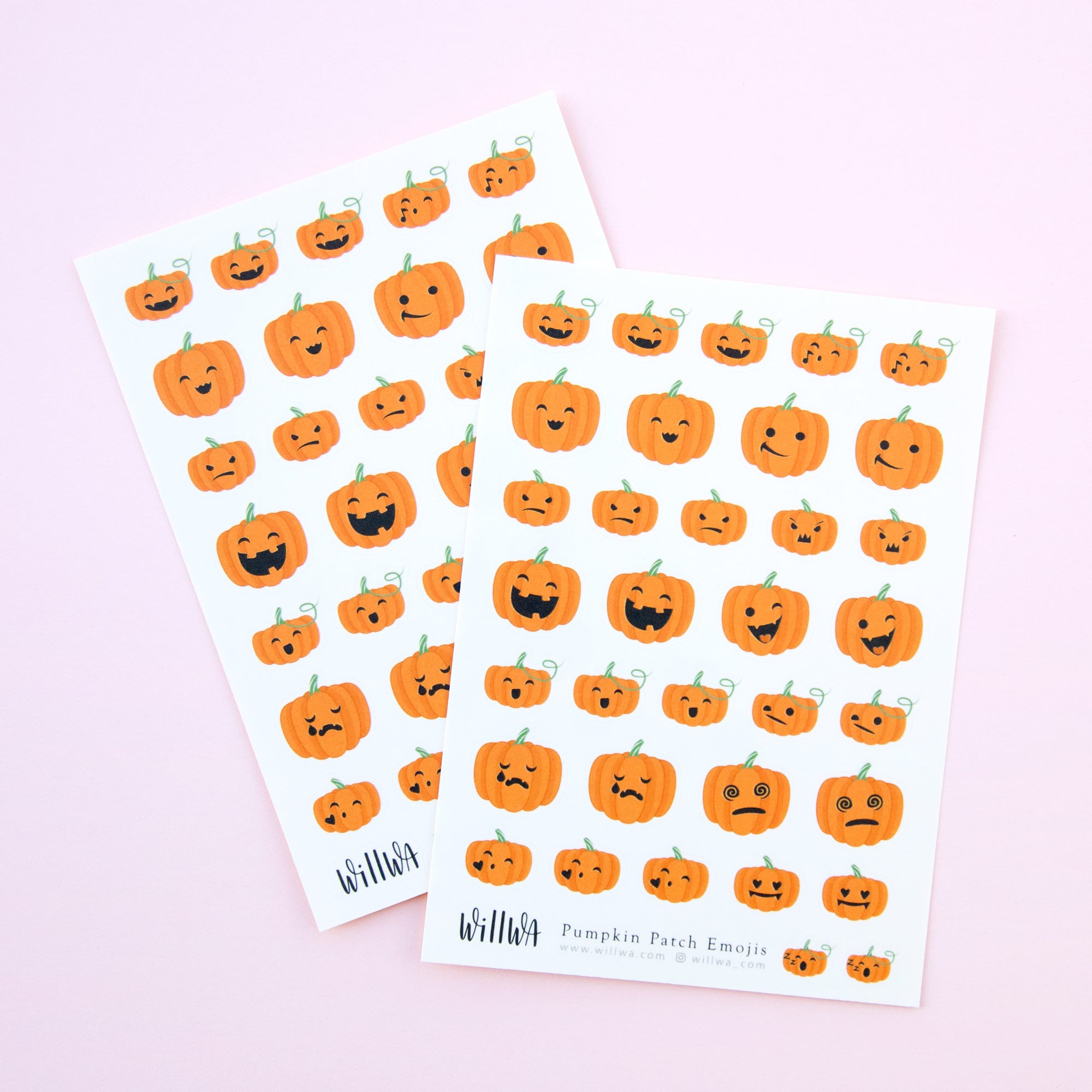 Pumpkin Patch Emoji Deco Sticker Sheet Cute Emoji Planner | Etsy