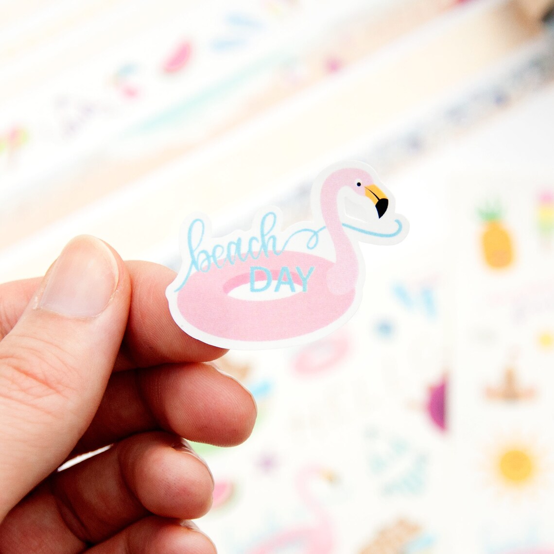 Day at the Beach Deco Stickers - Summer and Beach Sticker Sheet ...