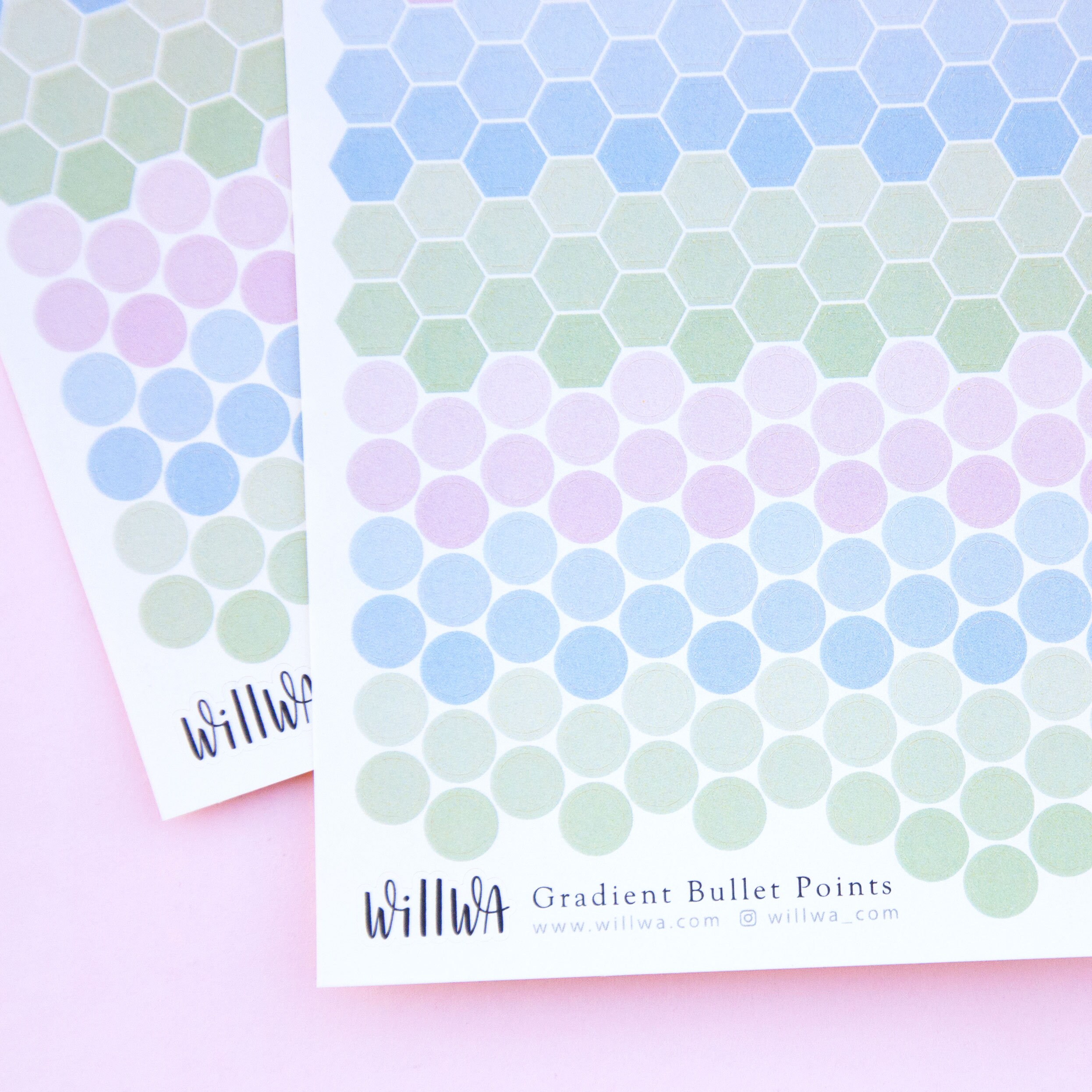 Gradient Bullet Points Sticker Sheet Functional Stickers | Etsy