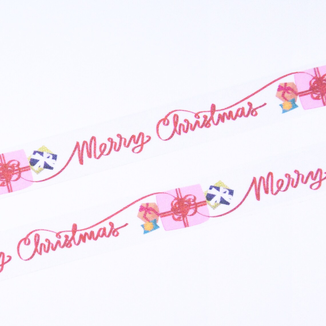 Merry Christmas Washi Tape 15mmx10m Gifts With Red Ribbon - Etsy