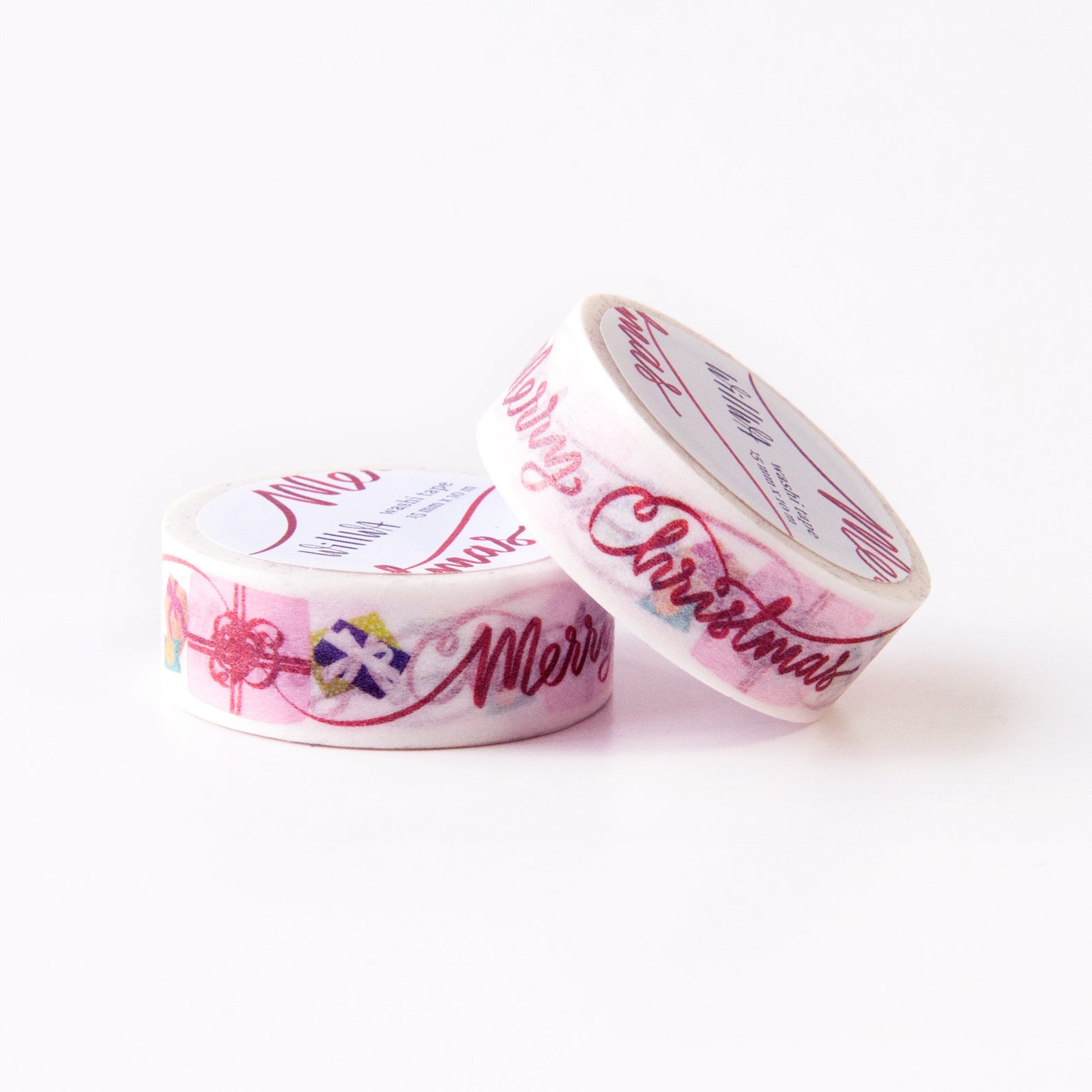 Merry Christmas Washi Tape 15mmx10m Gifts With Red Ribbon - Etsy