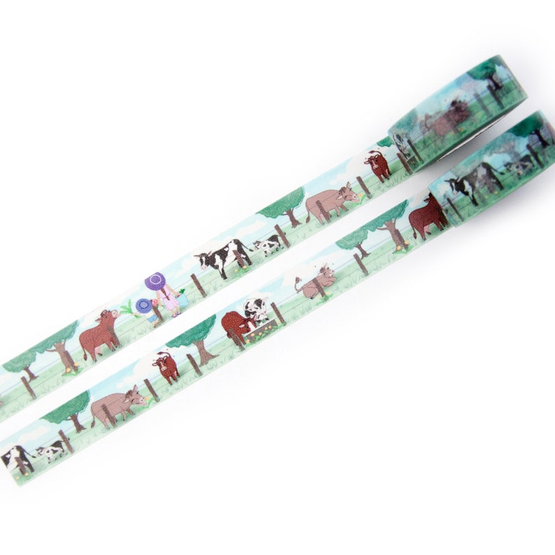 Grazing Cows Washi Tape 15mmx10m Summer in the Countryside - Etsy