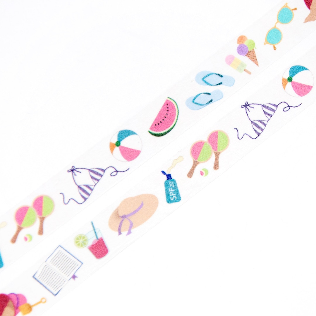 Nastro Washi Beach Necessities 15mmx10m - Necessary Things for a Day at ...
