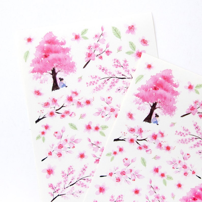 Cherry Blossom Festival Stickers Spring Floral Sticker Sheet - Etsy Denmark
