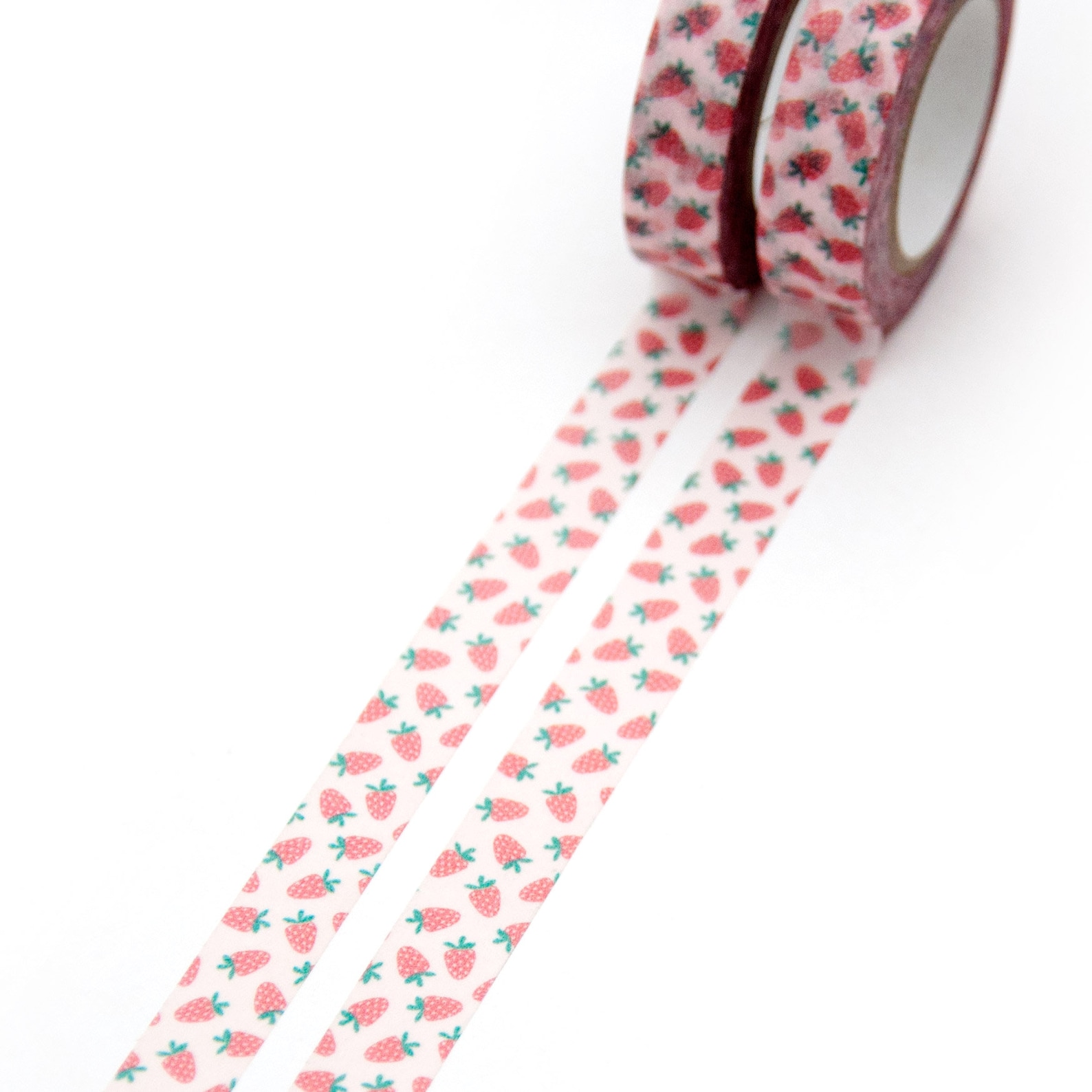 Tiny Strawberries 10mm X 10m Washi Tape - Summer Fruits - Cute Red ...