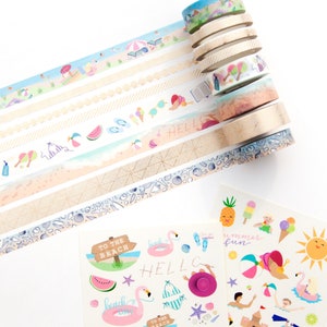 Day at the Beach Deco Stickers Summer and Beach Sticker - Etsy