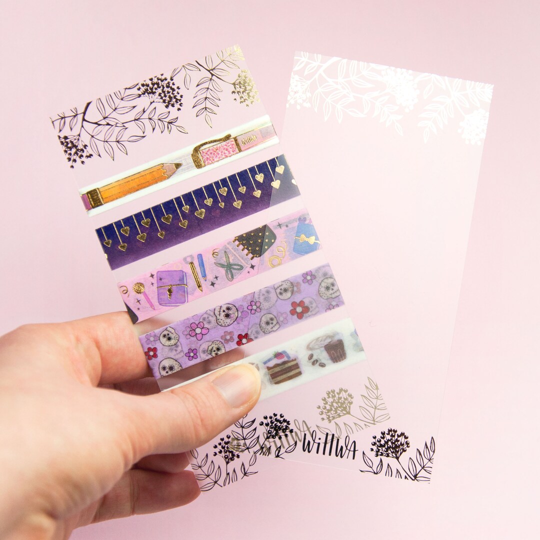 Washi Card With Gold Foil Rowan Berries Print - Washi Tape Sample Card ...