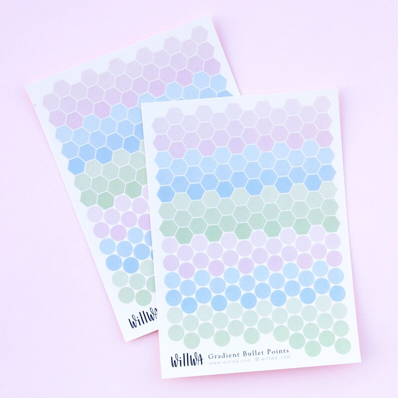 Gradient Bullet Points Sticker Sheet Functional Stickers - Etsy