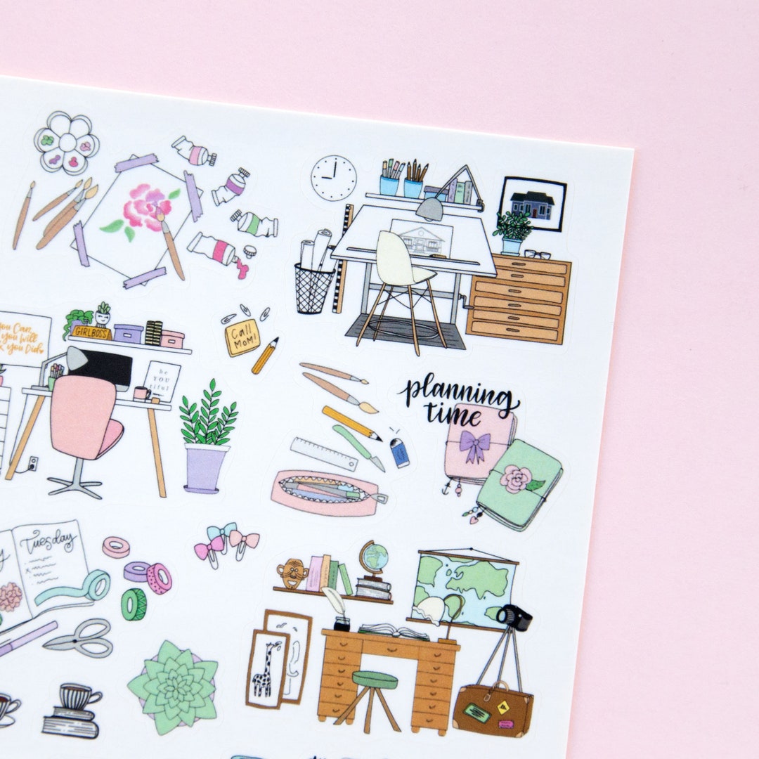 My Working Place Deco Stickers - Planner & Journal Sticker Sheet ...