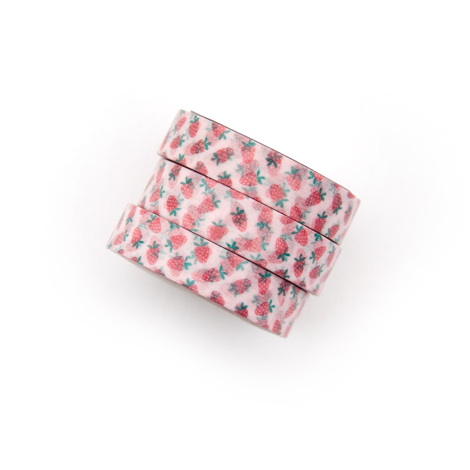 Tiny Strawberries 10mm X 10m Washi Tape - Summer Fruits - Cute Red ...