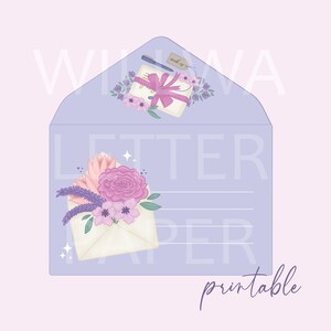 Printable Letter Writing Set - Digital Download - Letter and Envelope ...
