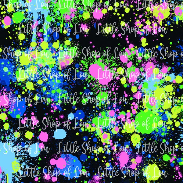 Neon Splatter - Etsy