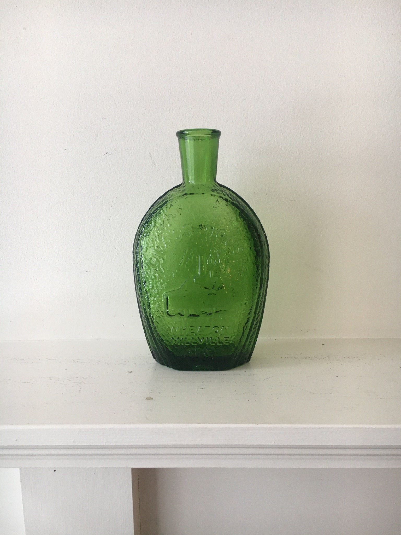 Green Glass Franklin Bottle Wheaton Glass - Etsy.de