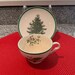Christmas Tree Cup and Saucer Plummer Ltd. NY - Etsy