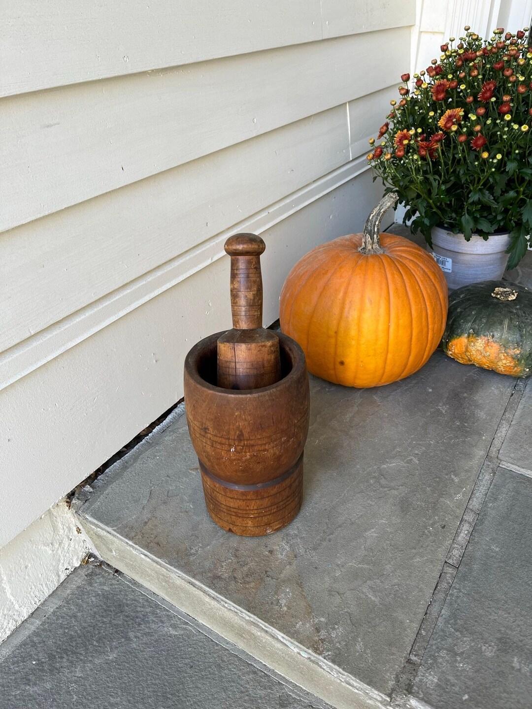 Primitive Wooden Mortar and Pestle - Etsy