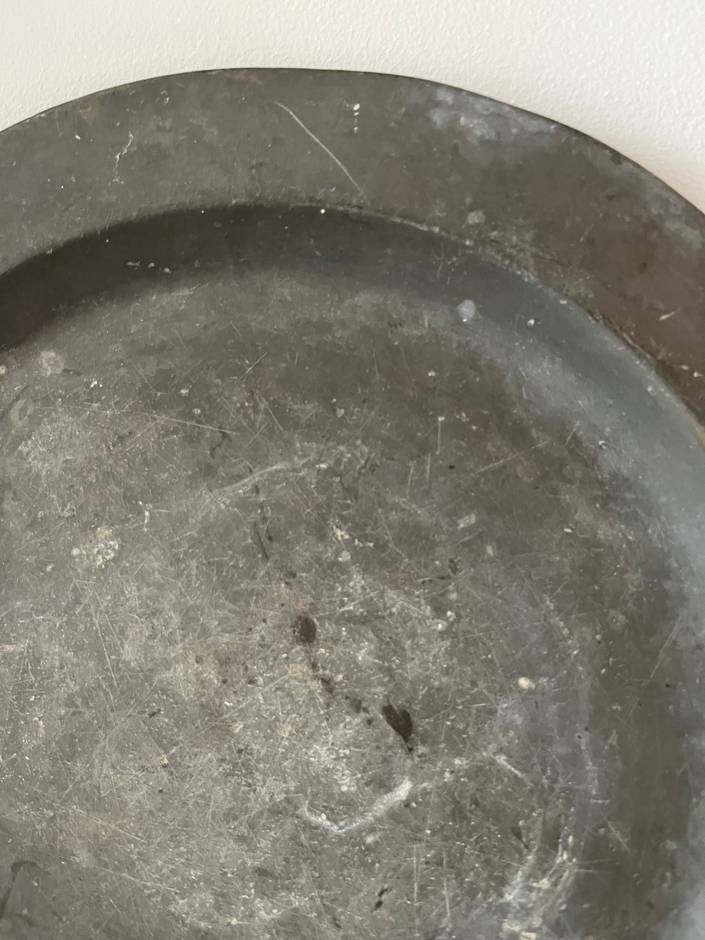 Antique Pewter Plate 13” - Etsy