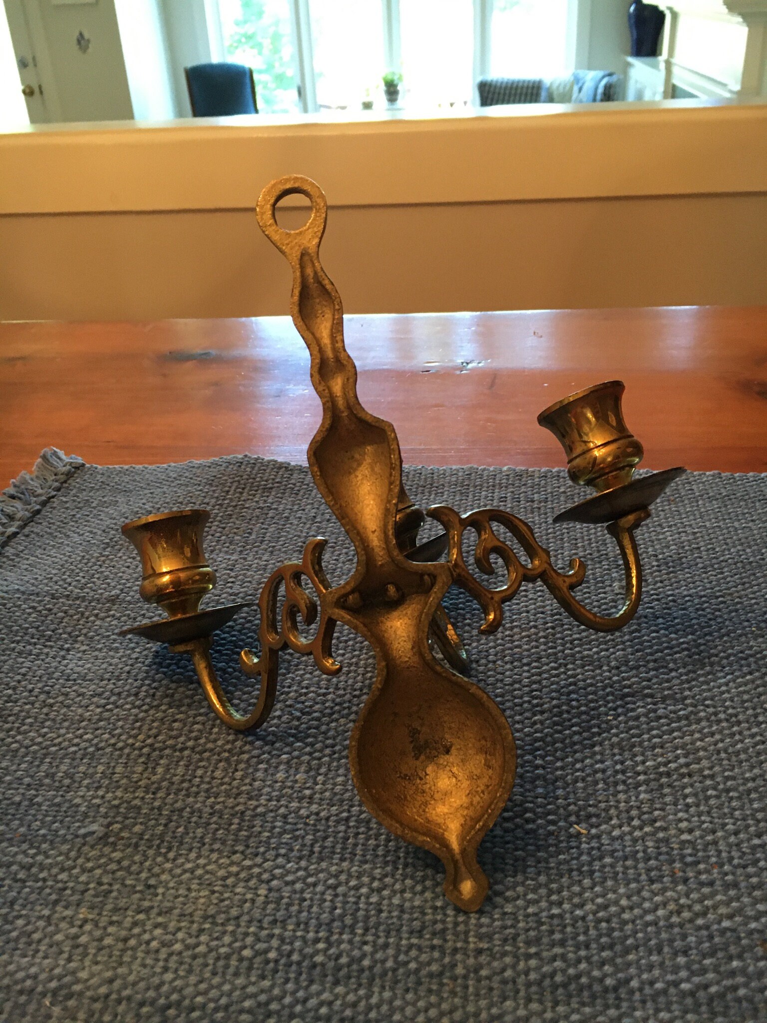 Vintage Brass Candle Wall Scone - Etsy.de