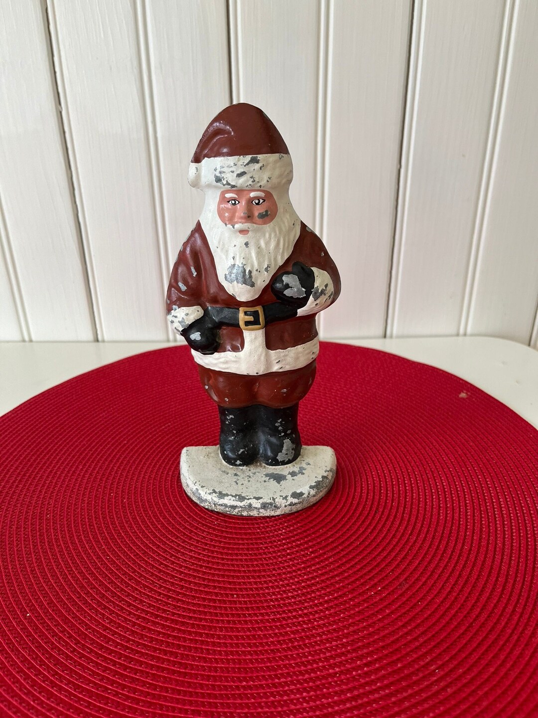 Atq. Cast Iron Santa - Etsy