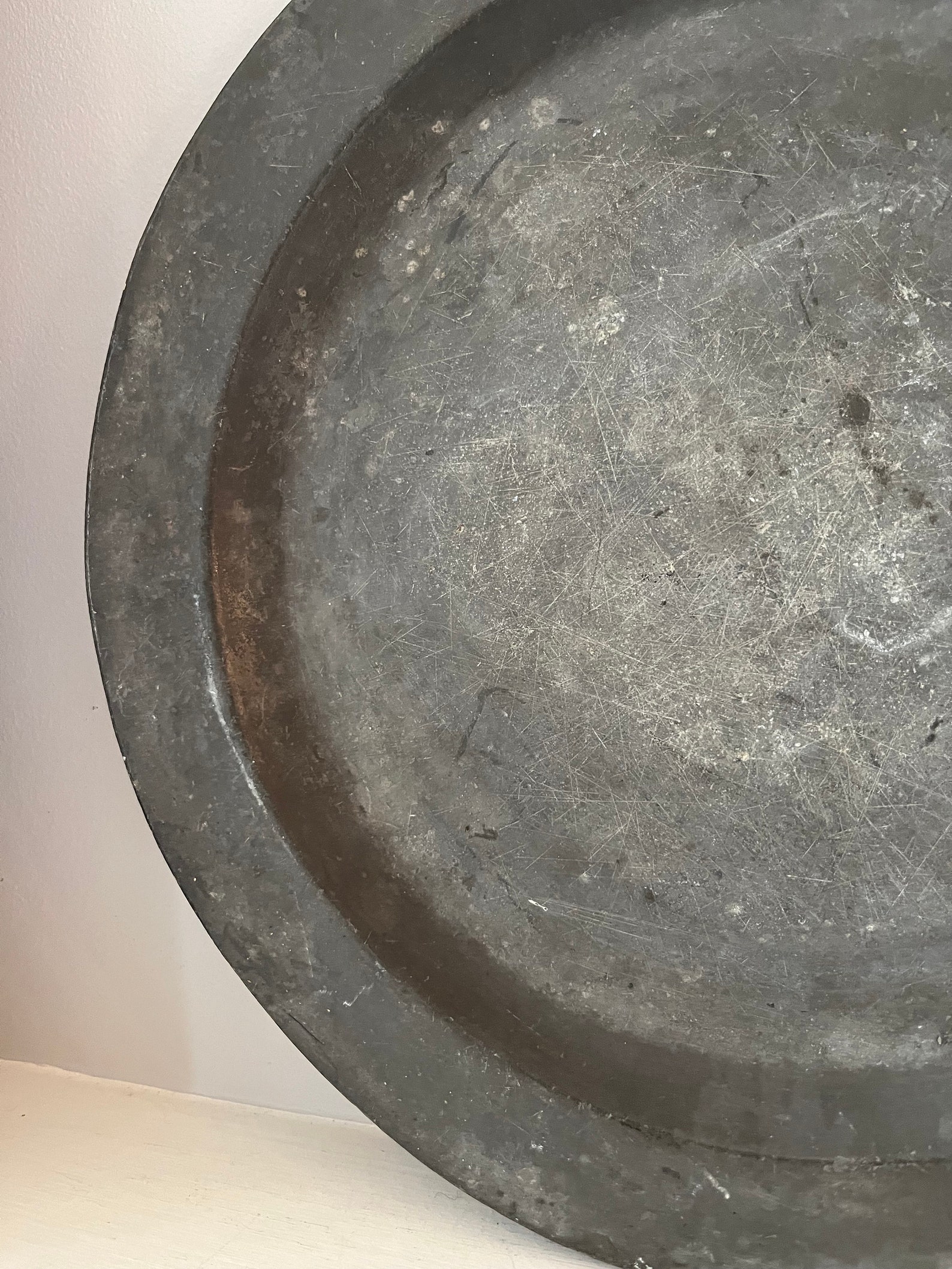 Antique Pewter Plate 13” - Etsy