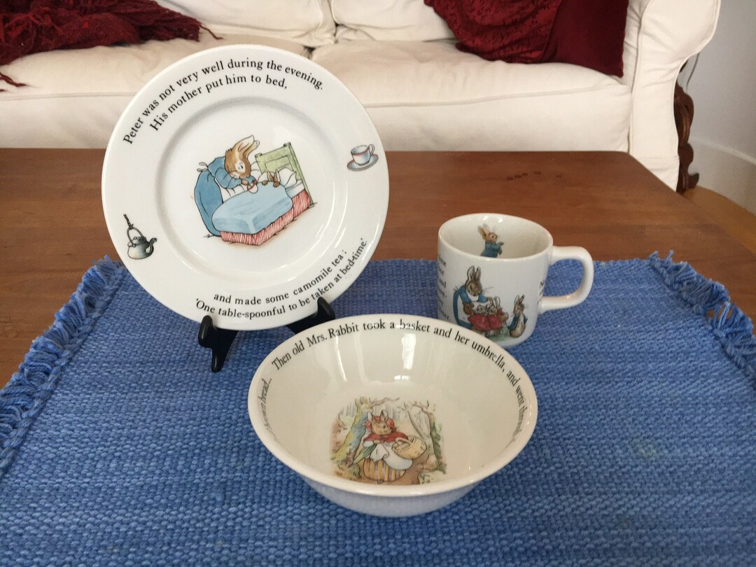 Peter Rabbit Plate, Cup, Bowl Set Wedgewood England - Etsy