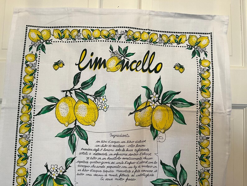 Italian Tea Towel Limoncello - Etsy