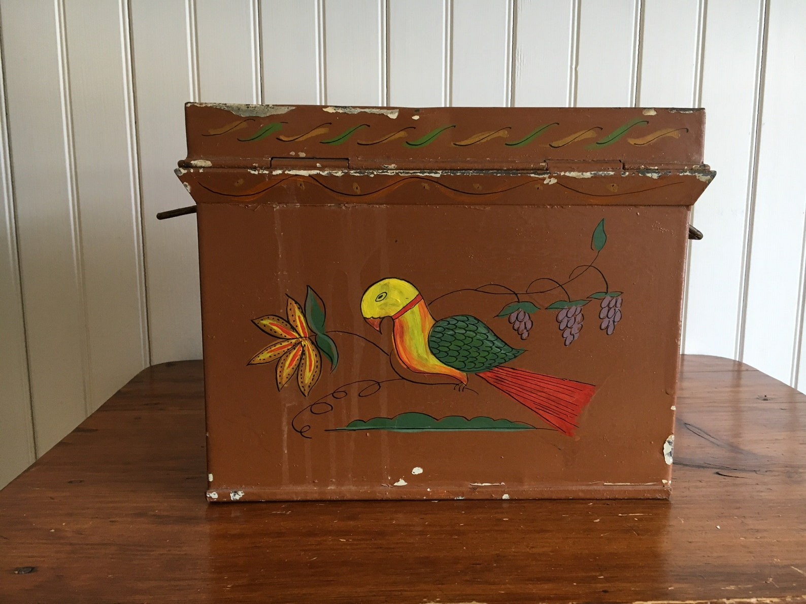 Large Primative Tin Bread or Cake Box - Etsy
