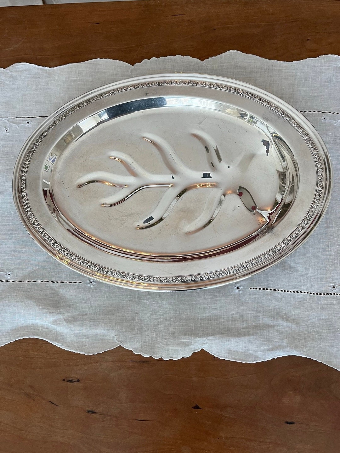 Vtg. Silver Meat Platter - Etsy