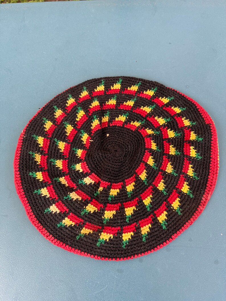 Vtg. RASTA Baret Hat Multicolor 90’s - Etsy