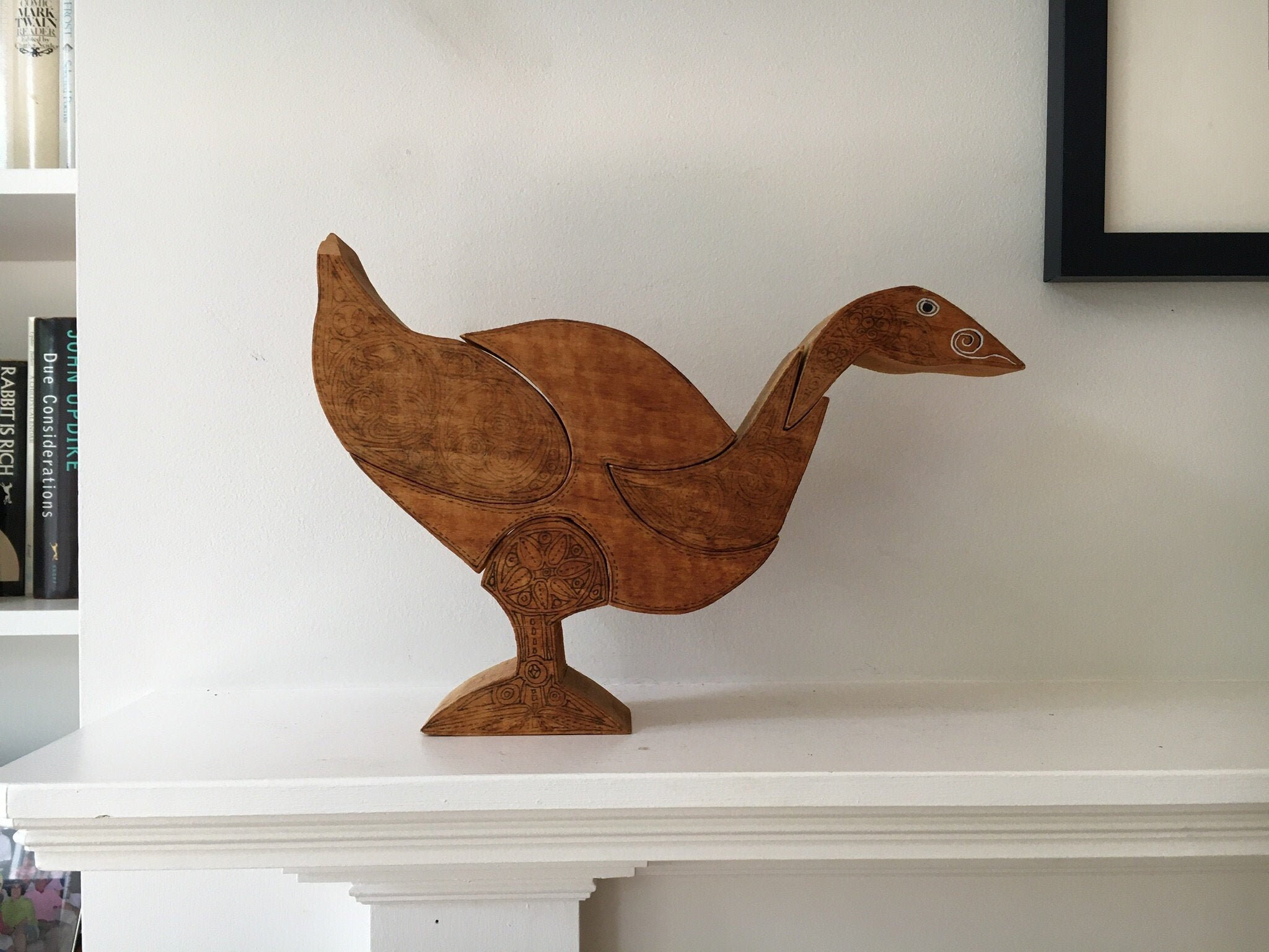 Vintage Hand Made Wooden Puzzle Goose - Etsy UK