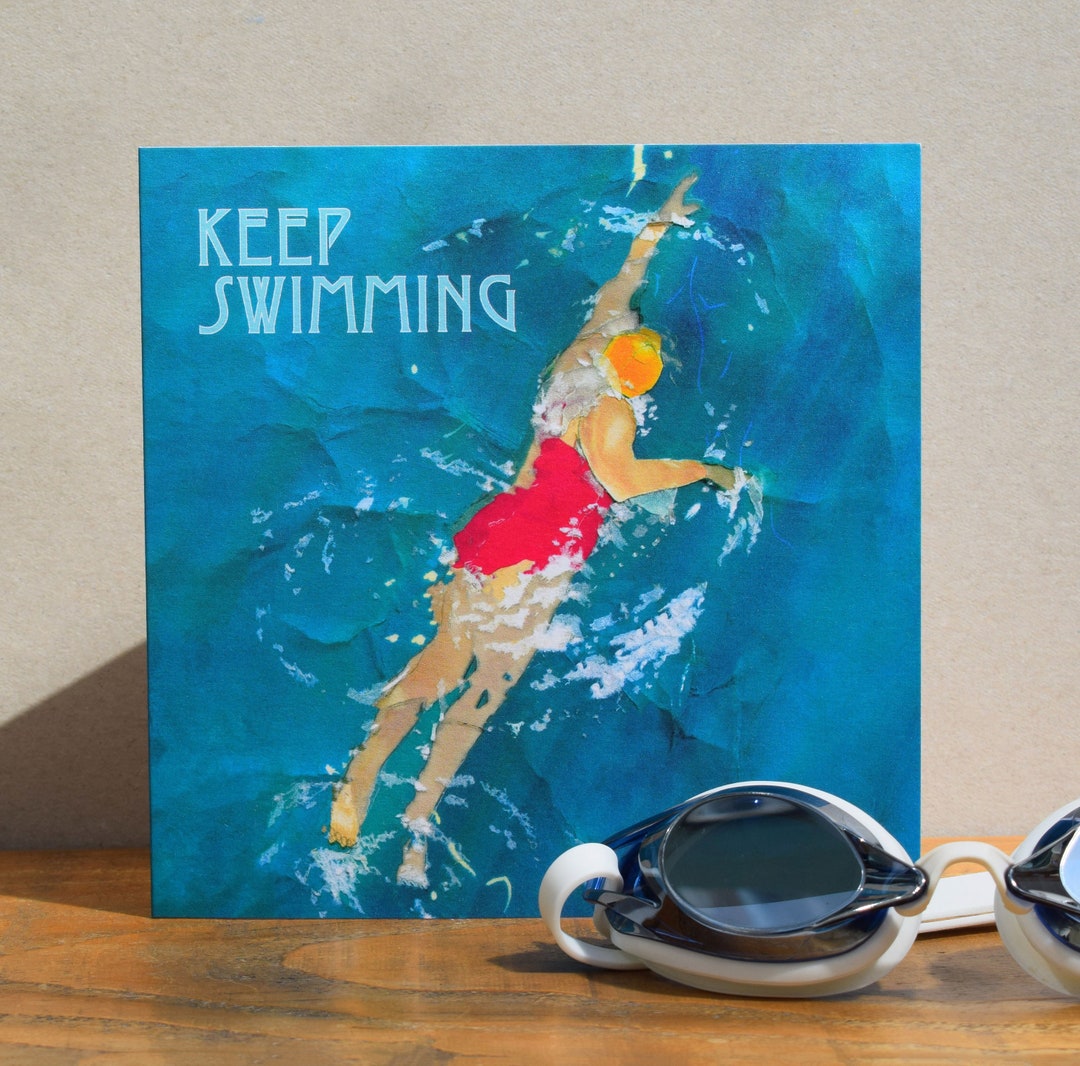Keep Swimming Swimming Card, Swim, Women, Sea Swimming, Triathlon - Etsy