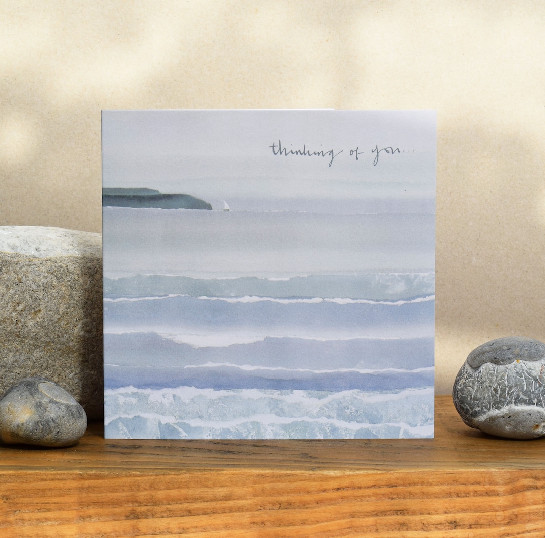 Sympathy Card / Thinking of You Card (distant Sails) - Ocean, Sea ...