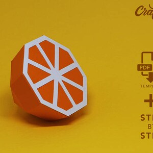 Craft Fruit • DIY Papercraft Fruit • Orange • Template PDF • PDF ...