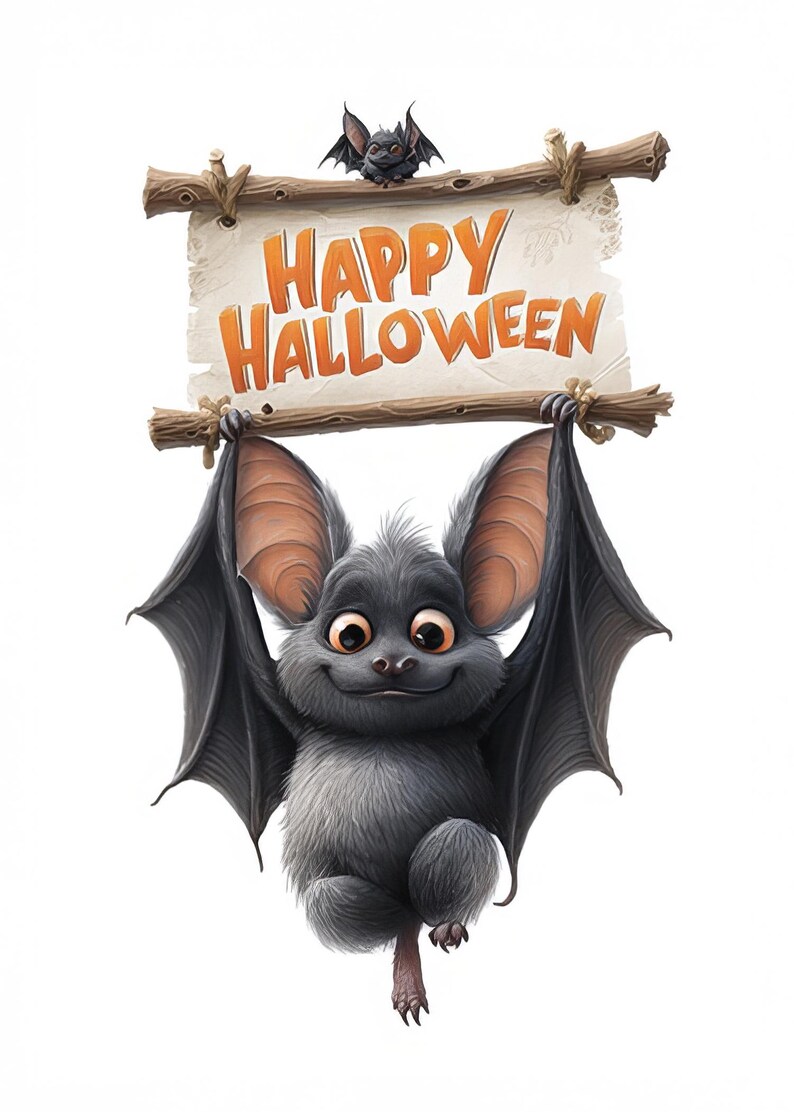 Funny Halloween Bat Card | Video and Still Cards | Digital Download ...