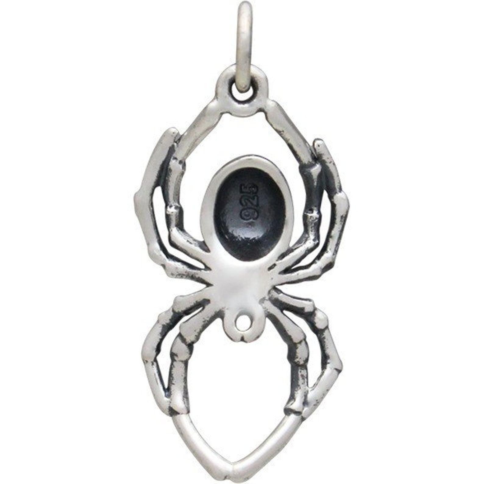 Sterling Silver Realistic Spider Charm 24x12mm | Etsy