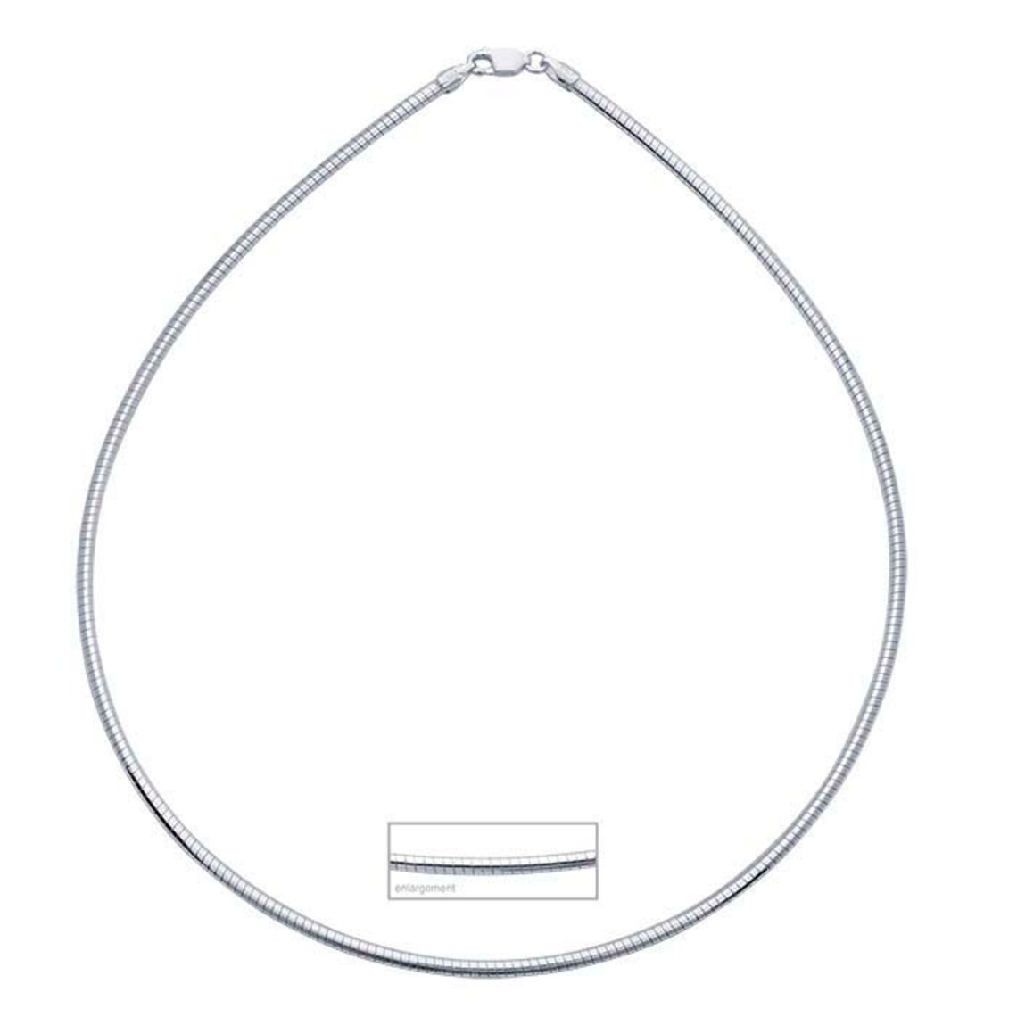 Sterling Silver Round Omega Chain Necklace 1.1mm 1.25mm | Etsy