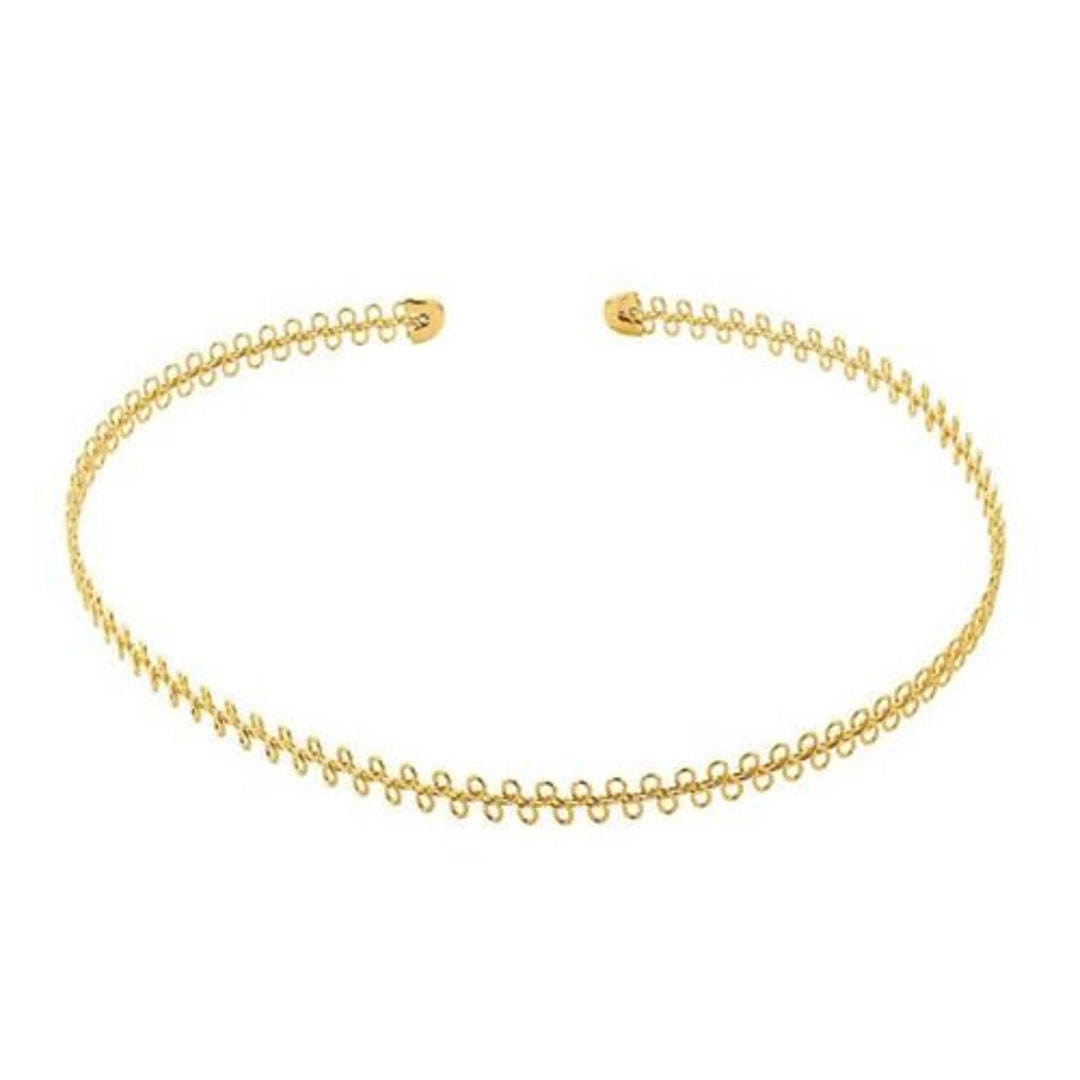 Steel Sterling Silver-plated Loops-design Choker-style Necklace - Etsy