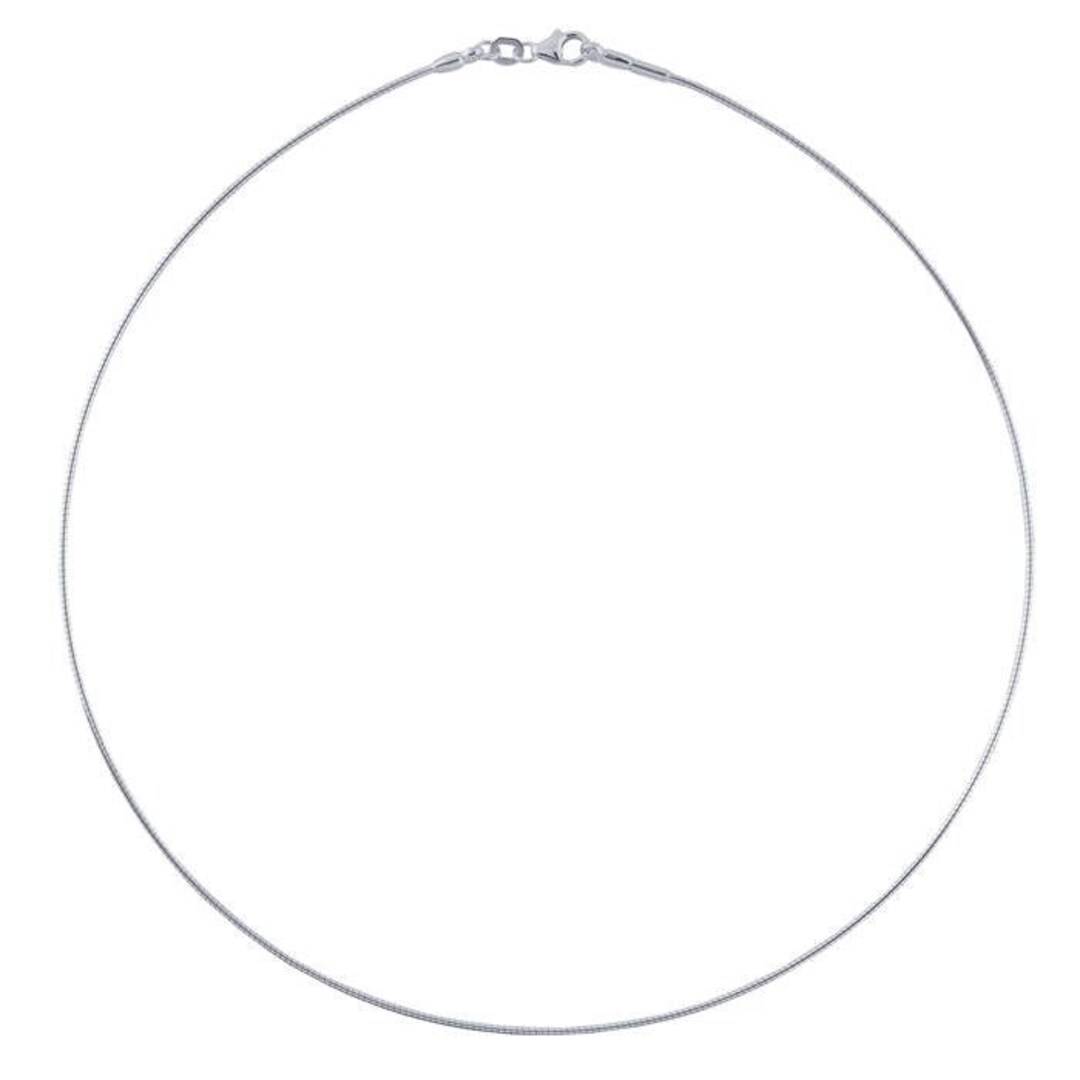 Sterling Silver 1.2mm Round Omega Neck Chain With Removable End Cap - Etsy