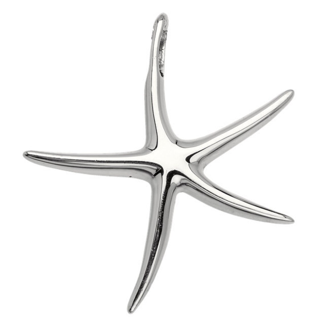 Polished Sterling Silver Starfish Pendant - Etsy