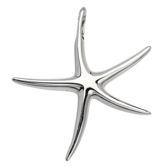 Polished Sterling Silver Starfish Pendant - Etsy